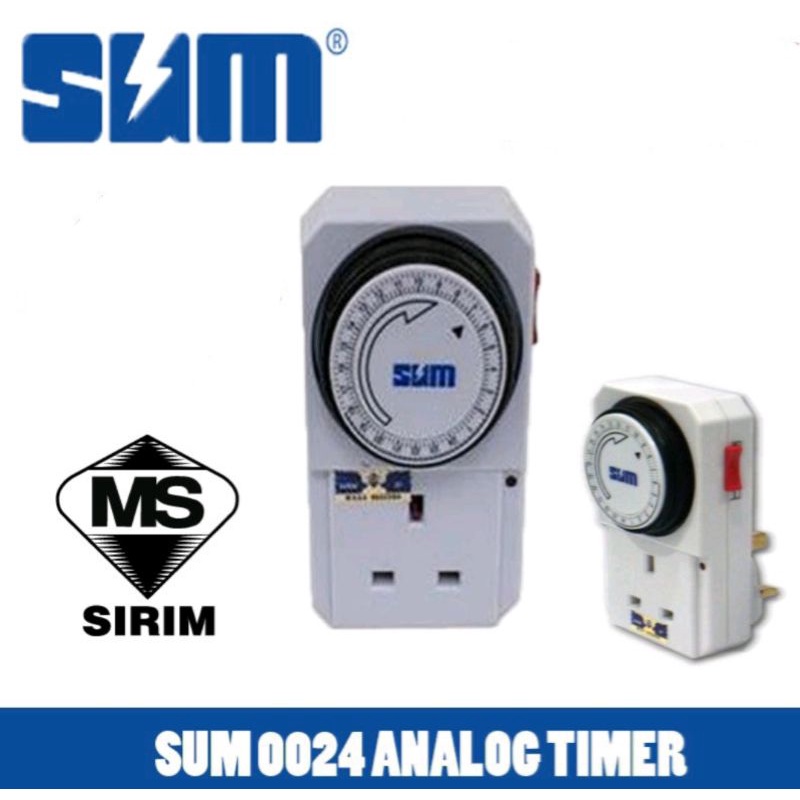 SUM 3PIN 24HOURS PROGRAMMER TIMER WITH SIRIM APPROVED | Shopee Malaysia