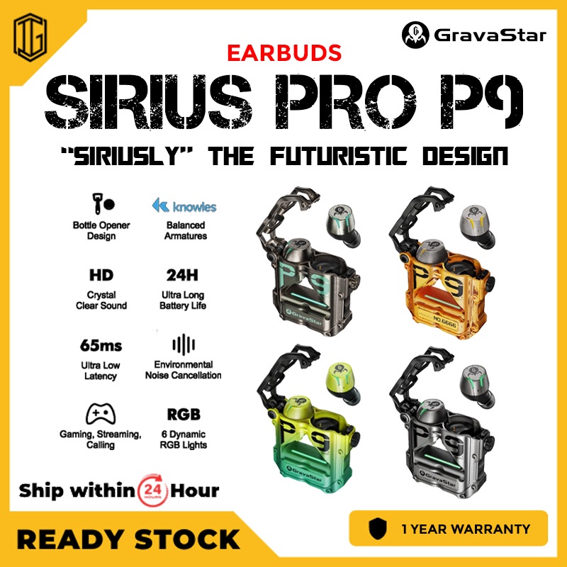 GRAVASTAR Sirius Pro P9 Wireless Earbuds HD Sound Long Battery Low ...