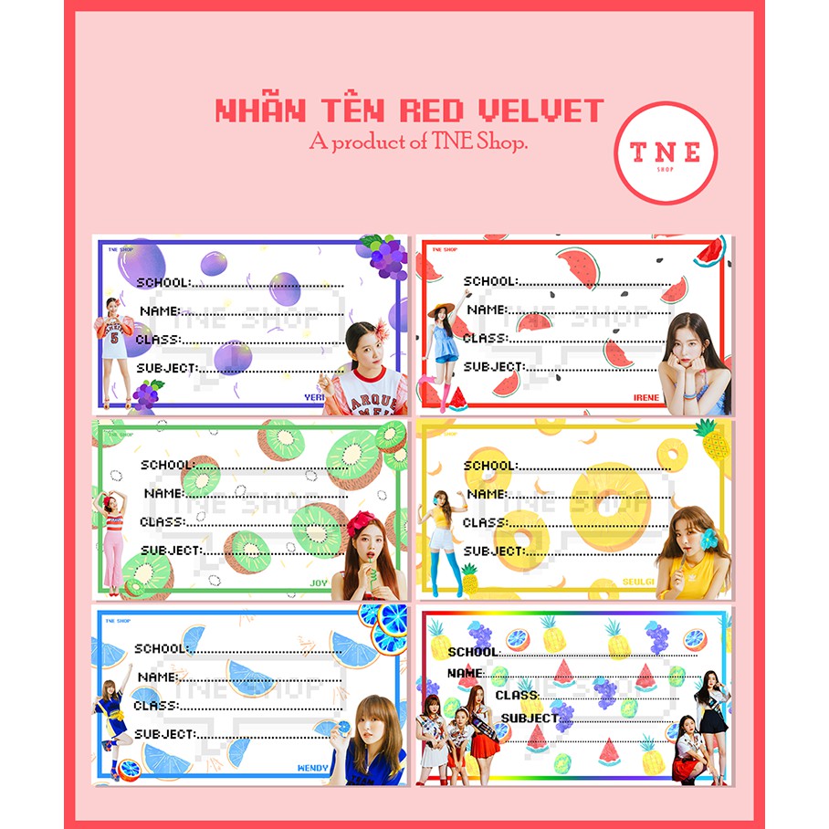Red Velvet name label | Shopee Malaysia