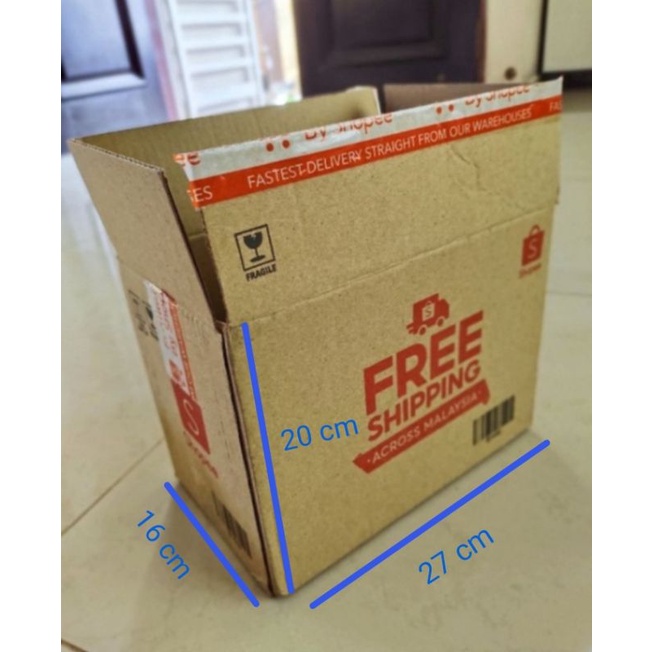 Used Second Hand Shopee Courier Carton Box Kotak Terpakai (Size S ...