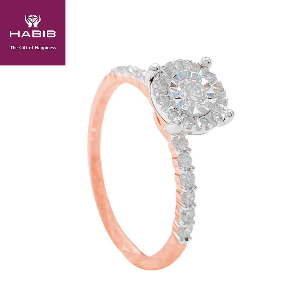 HABIB Diamond Ring in 375/9K Rose Gold 259701220 | Shopee Malaysia