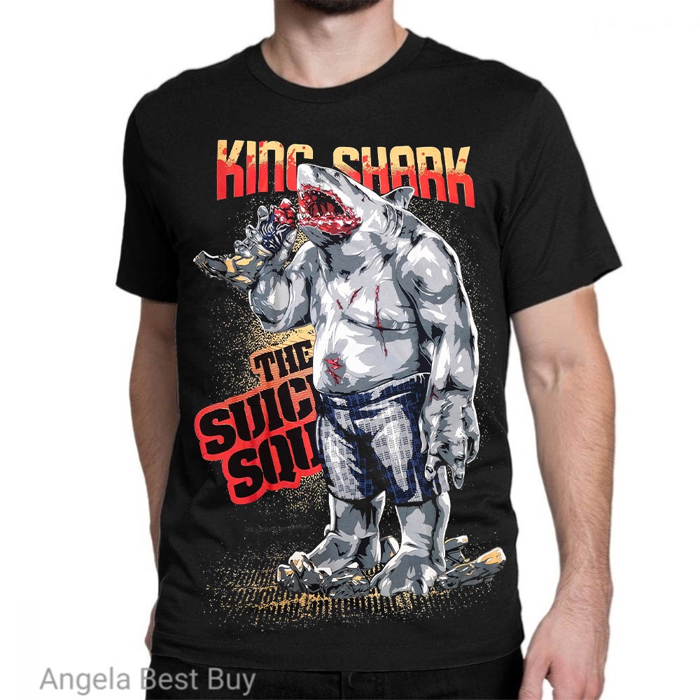 NEW KING SHARK THE SUICIDE SQUAD PREMIUM GRADE BLACK TIMBER/NTS 100% COTTON T-SHIRT (UNISEX ...