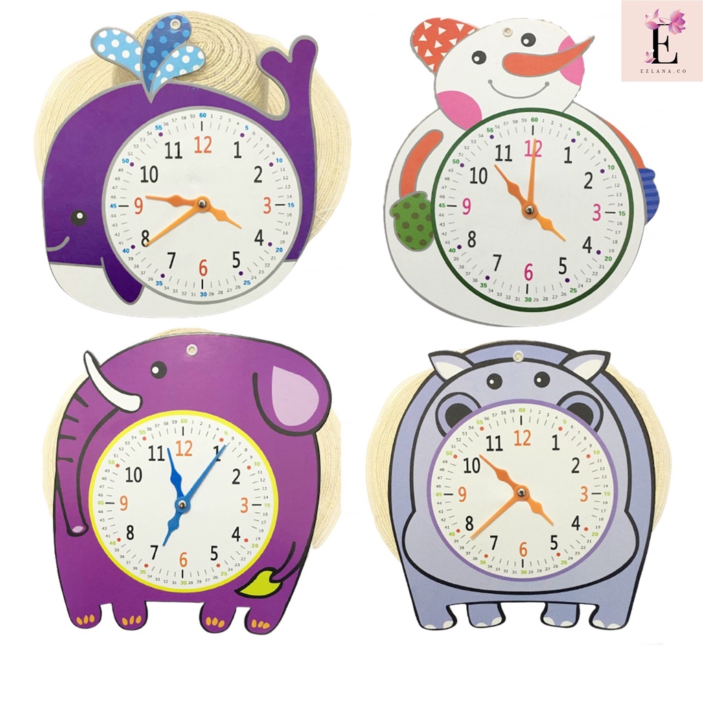 Clock for Educational | Kids Learning Toys | Cartoon Paper Board ...