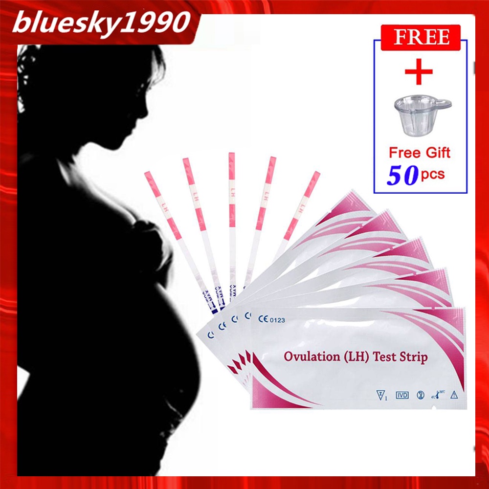 50pcs Ovulation Test Strip OPK LH Ovulasi & Early Pregnancy Test Strip ...