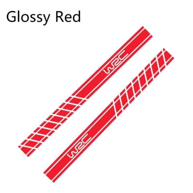 2pcs Car Long Stripe Stickers Auto Side Skirts DIY Decals Car Racing ...