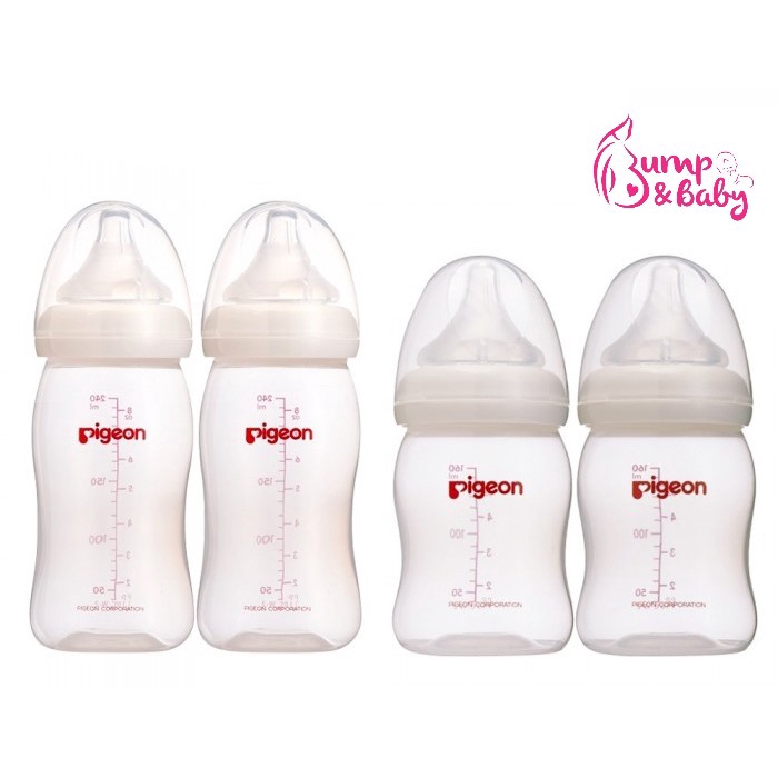 Pigeon - Wide Neck PP Nursing Bottle (Twin Pack) | Shopee Malaysia