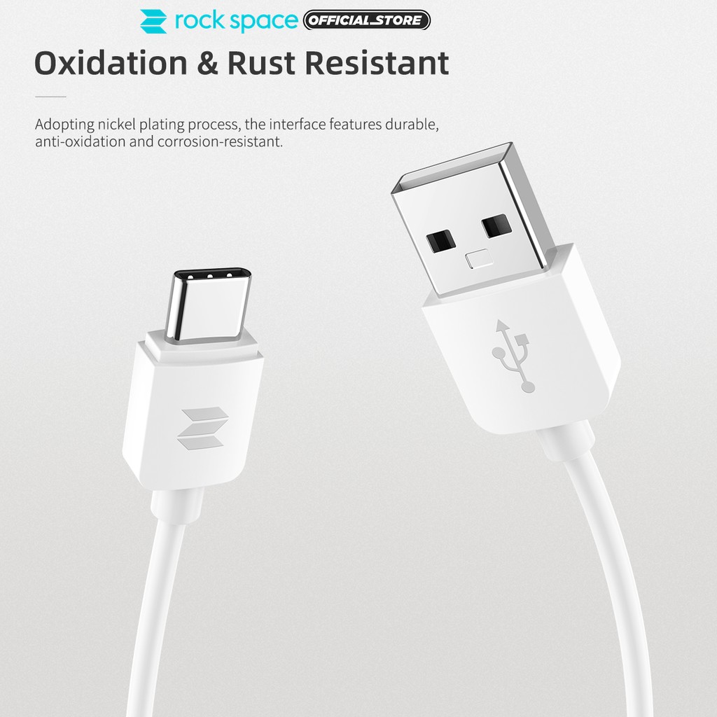 Rock Space 2A Charge & Sync Round Type C/Mirco Cable | Shopee Malaysia