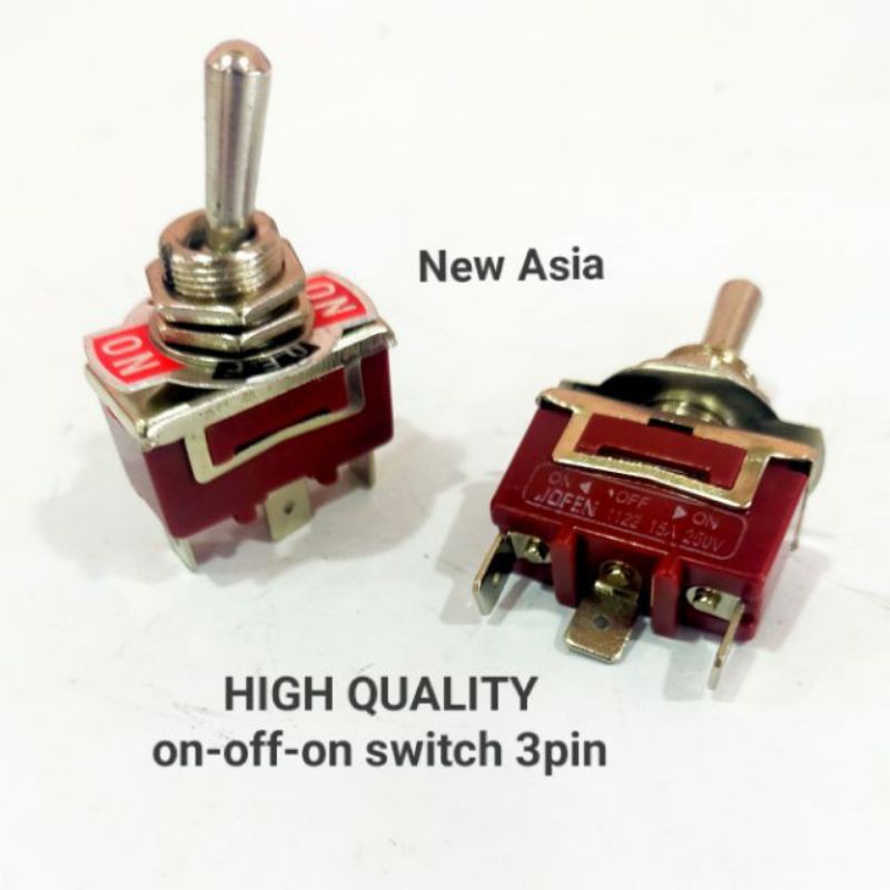 ON/OFF/ON SWITCH 3pin Heavy Duty Toggle Flick Switch ON OFF ON(3pin ...