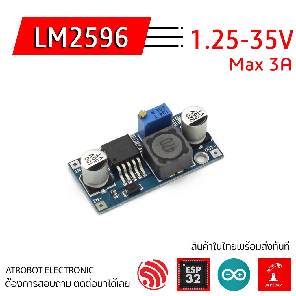 LM2596 DC-DC Buck converter Step down Pressure Reducer Circuit 1.25v-35v | Shopee Malaysia