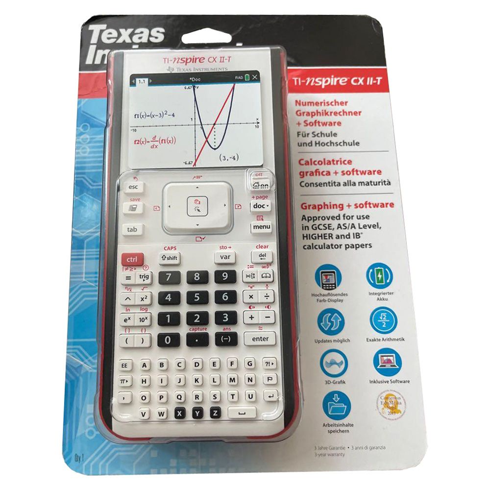 Texas Instruments TI-Nspire CX II-T Graphing Calculator (White ...