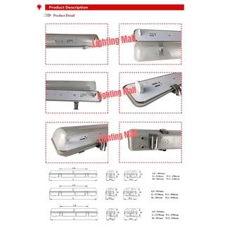 LED T8 Anti Corrosive Fitting / Weatherproof Single Circuit Casing For ...