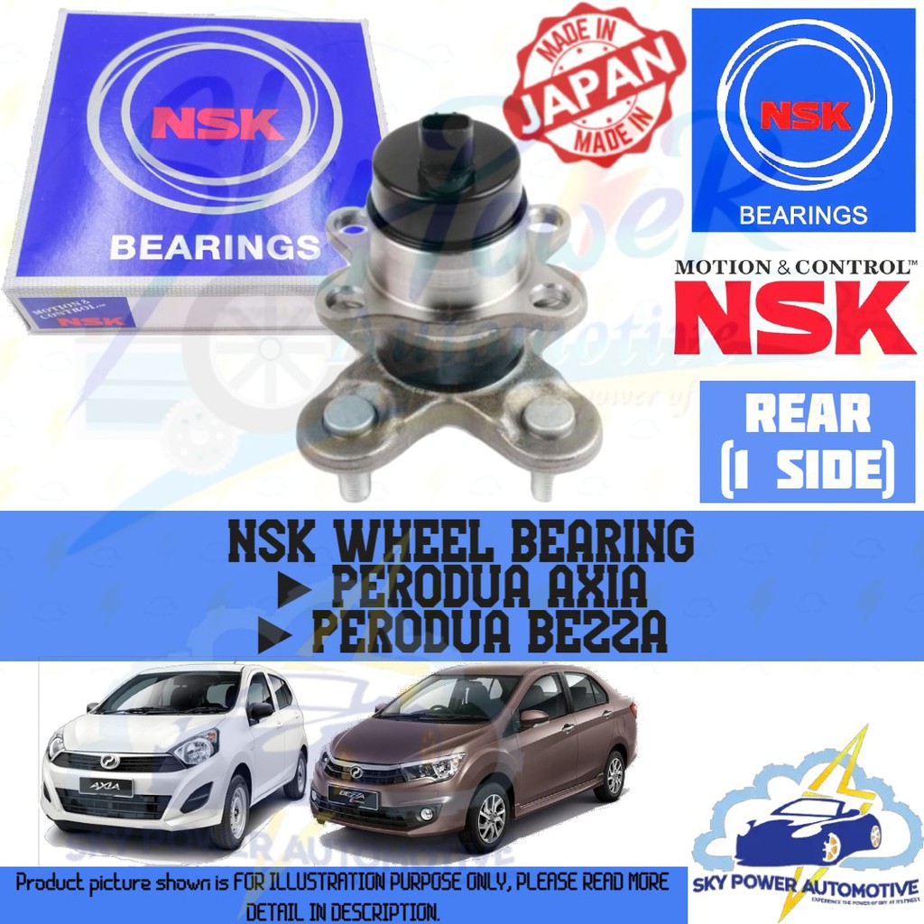 PERODUA AXIA / BEZZA NSK WHEEL BEARING (REAR) | Shopee Malaysia