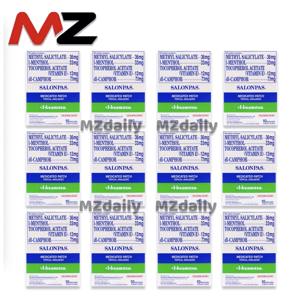 ( SET OF 12 Box ) SALONPAS Medicated Patch (10 Patches) | Shopee Malaysia