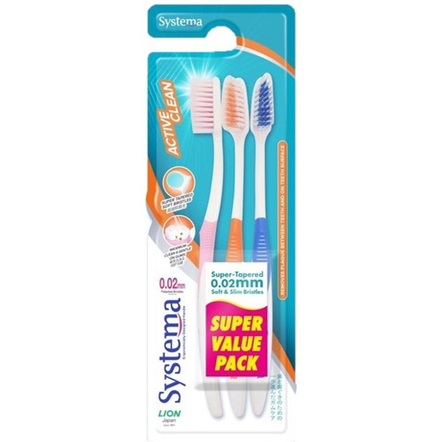 Systema Soft Toothbrush Super Value Pack 3's(Comfort / Compact / Full ...
