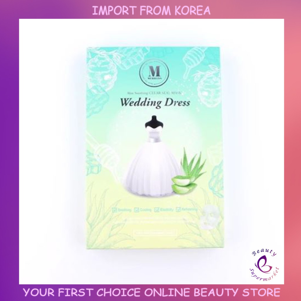 MERBLISS Wedding Dress Aloe Soothing CLEAR SEAL MASK ( 5 Sheets ...