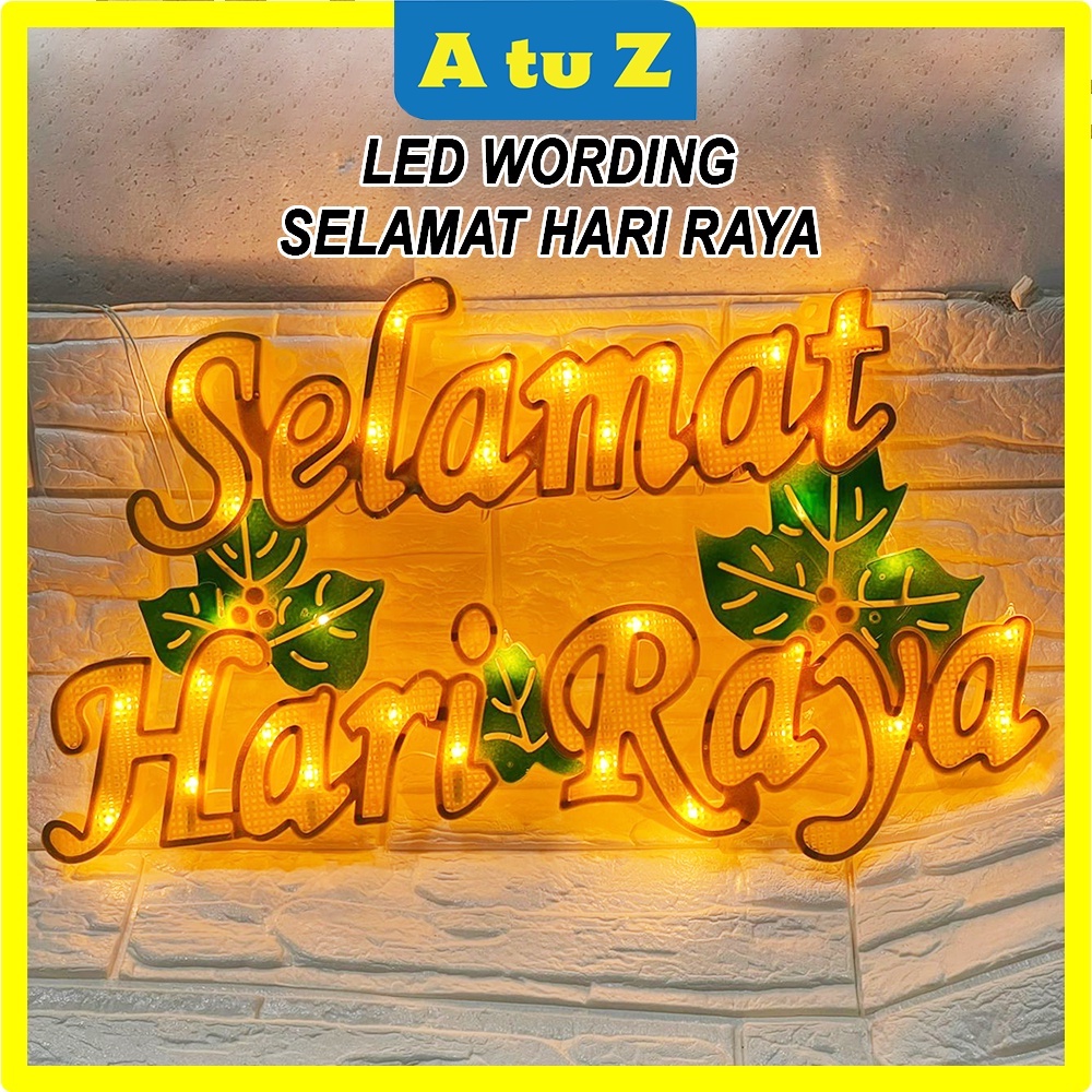 AtuZ Selamat Hari Raya Wording Light Outdoor / Lampu Hari Raya / Lampu ...