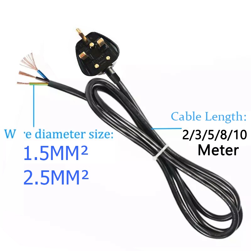 AC Power Extension Cable Power Supply Cord 2m For Electrical Sockets ...