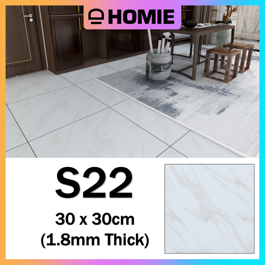 [54PCS PER BOX] Vinyl Flooring Floor Sticker Vinyl Jubin Lantai Mozek ...