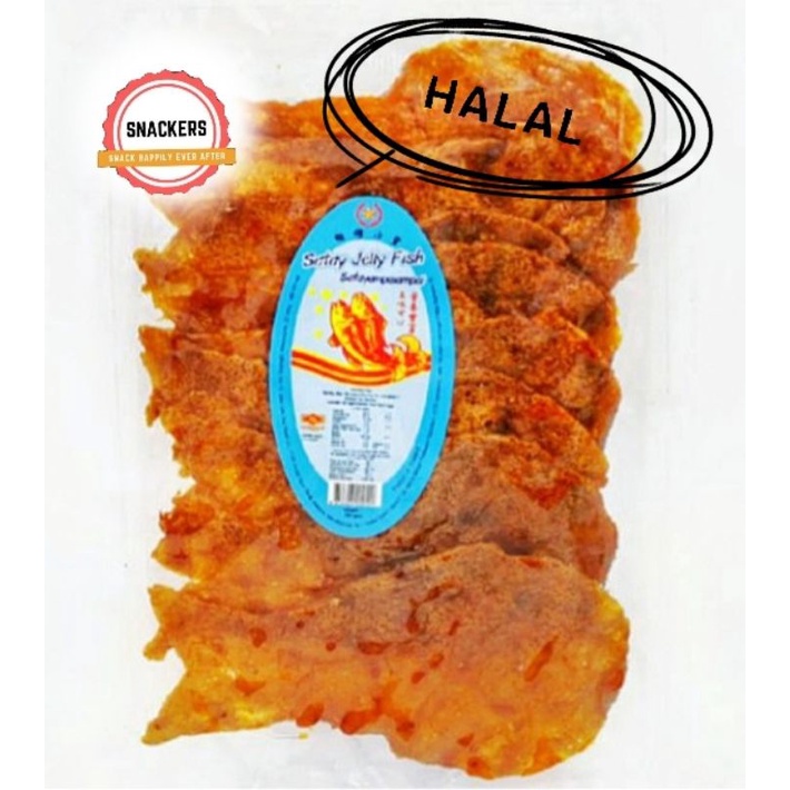 🔥Ready Stock🔥 Thailand Satay Ampai Ampai Jelly Fish Seafood Snack 鱼状沙爹鱼片 (120g) | Shopee Malaysia