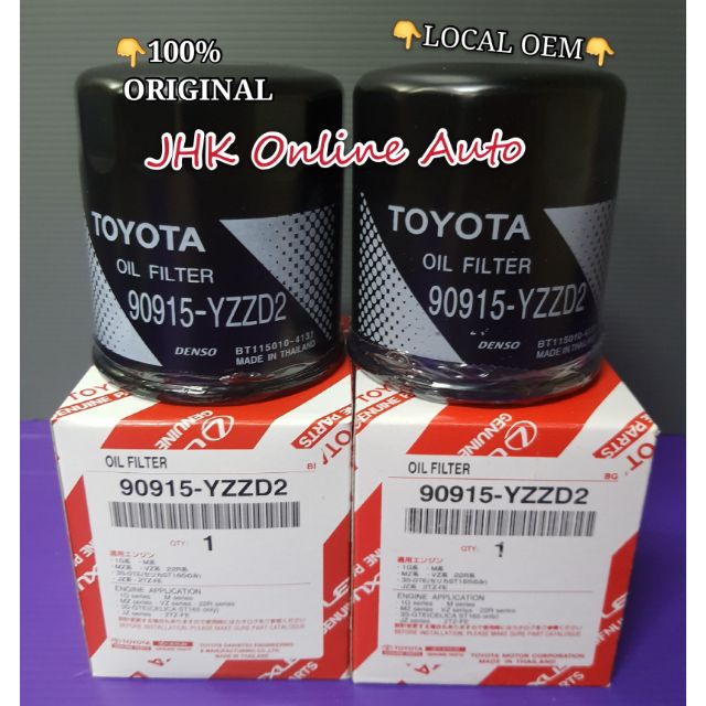 TOYOTA GENUINE PARTS OIL FILTER&AND TOYOTA LOCAL OEM OIL FILTER 90915 ...