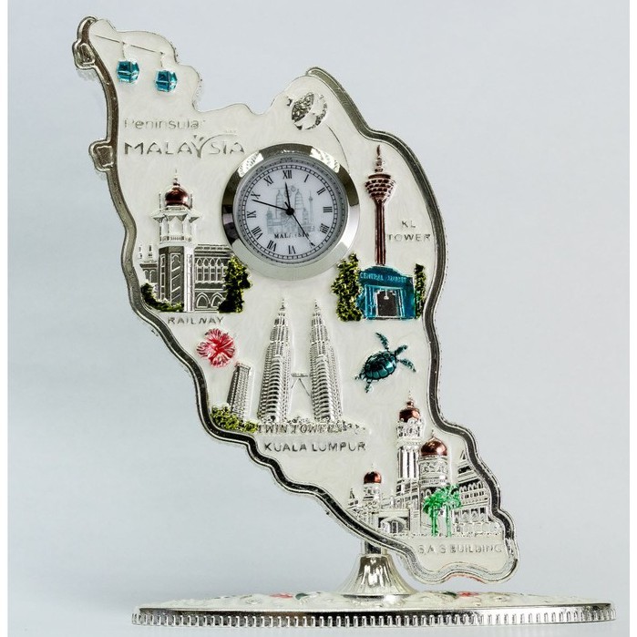 [NEW READY STOCK] TABLE CLOCK DISPLAY / DESK CLOCK WITH MALAYSIAN MAP ...