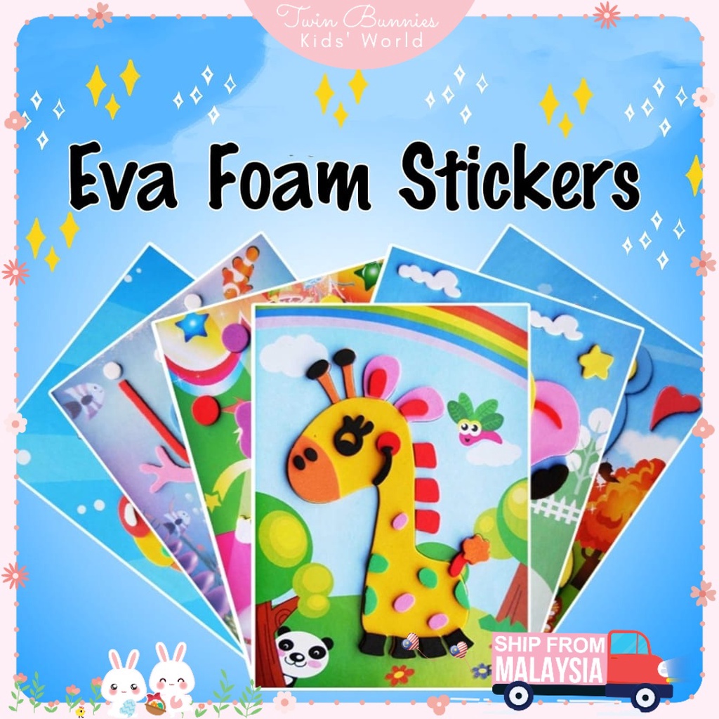 TB Art and Craft for Kindergarten 1pc 3D Eva Foam Sticker Pre-Cut DIY ...