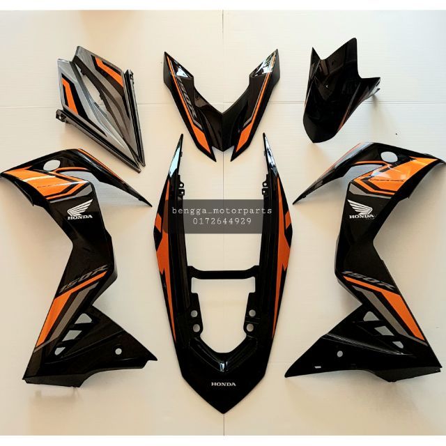 Rs150 V2 black/orange , cover set rs v2 , Original honda | Shopee Malaysia