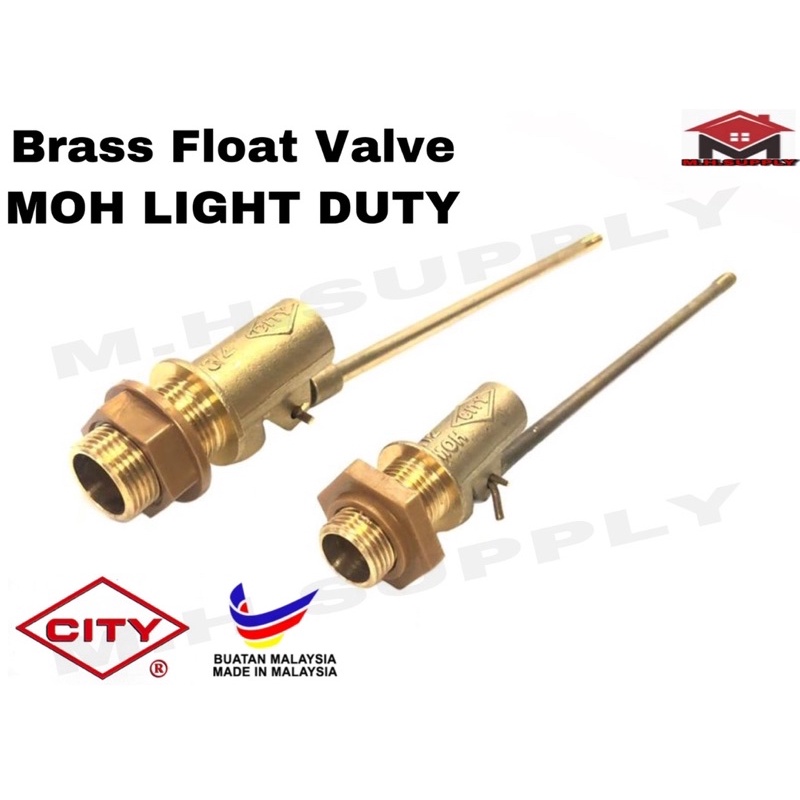 ORIGINAL CITY Brass Float Valve MOH Light Duty & Heavy Duty ( 1/2” = 15MM, 3/4” = 20MM, 1 ...