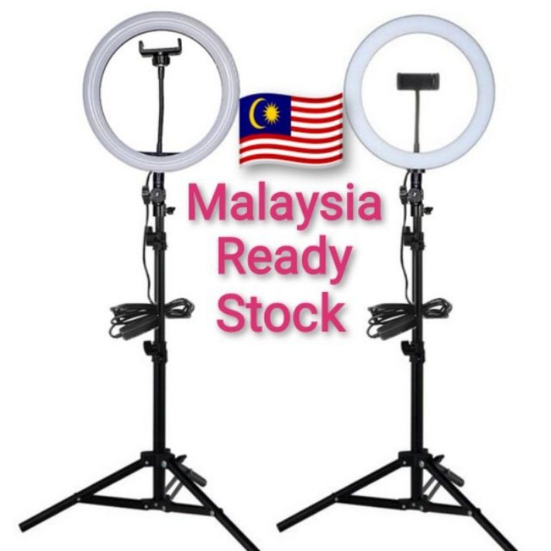 LED Ring Light Dim Video Live Studio Lighting Lampu Bulat youtuber ...