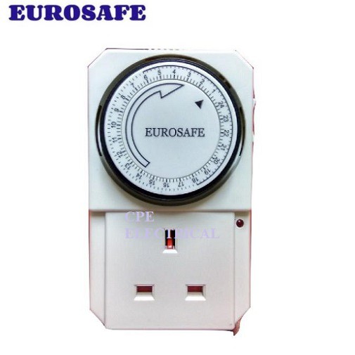 EUROSAFE ES-24HT 24 HOURS PROGRAMME TIMER TIME SWITCH SIRIM APPROVE ...