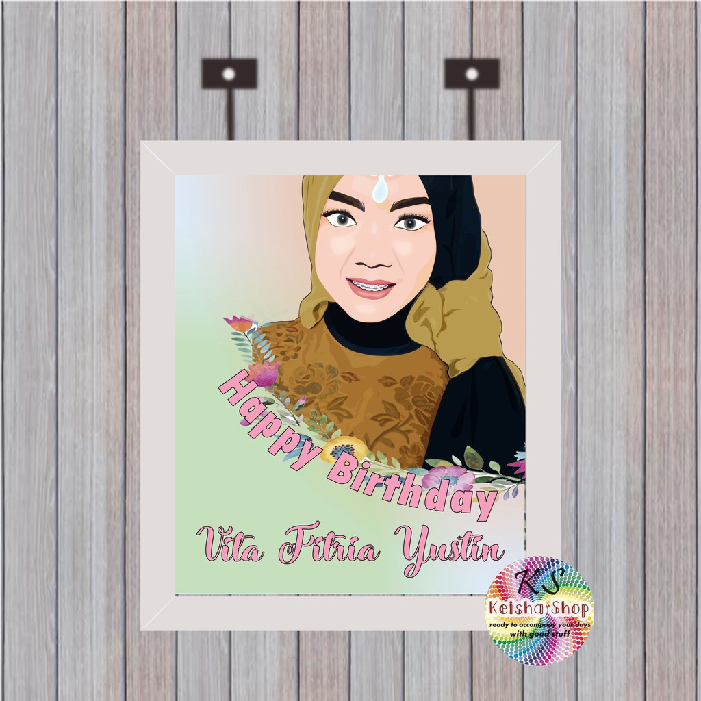 Custom Vector Cartoon UK 5R Frame (frame+print) | Shopee Malaysia
