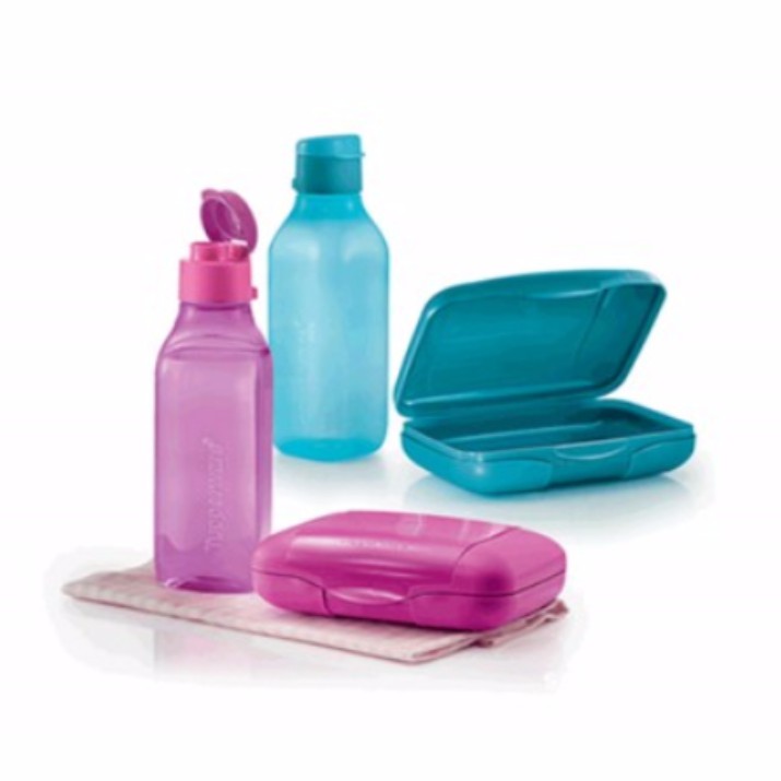 Tupperware Compact Lunch Set (Bottle + Sandwich Keeper) | Shopee Malaysia