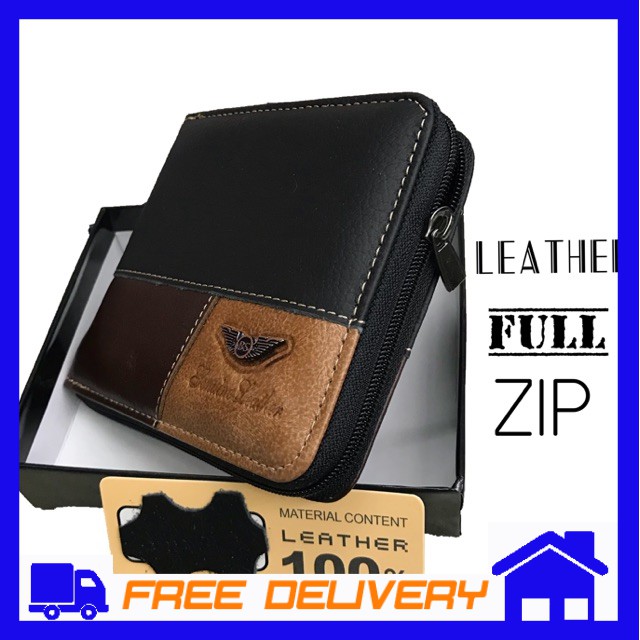 Men’s Leather Full Zip Wallet | Beg Dompet Kulit Untuk Lelaki Berzip ...