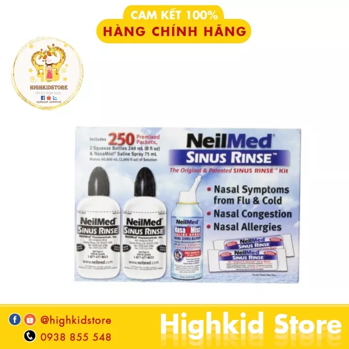 Neilmed Sinus Rinse Salt Nasal Wash Set Genuine Us Goods | Shopee Malaysia