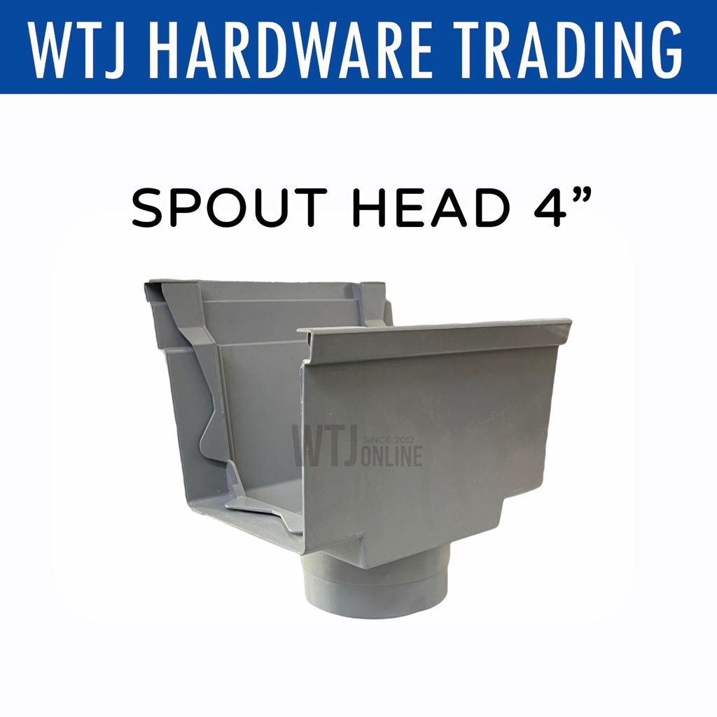 PVC Rain Gutter Mitre Joint Bracket End Stopper / PVC Kelabu Salur Air ...