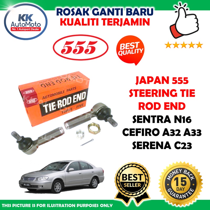 1 Pasang - Genuine Japan 555 Steering Tie Rod End - Nissan Sentra N16 ...