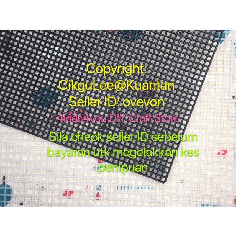 Plastic Canvas size petak 2.5mm / small grid / Net Plastik petak kecil ...