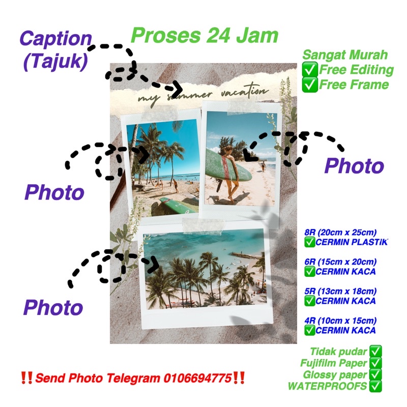 Design Photo Murah (Free Editing & Frame) | Shopee Malaysia
