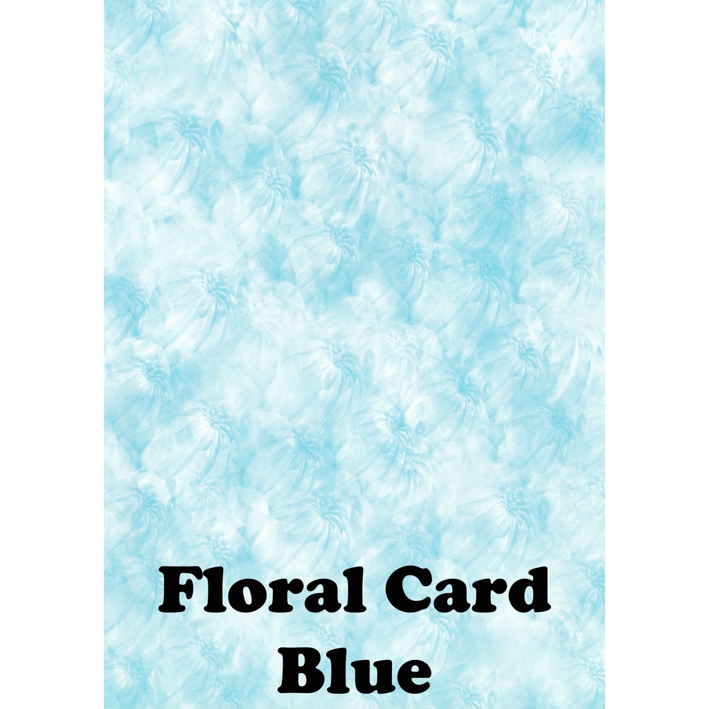 A4 Flower Floral Card / Pattern Color Fancy Card Paper / Kertas Folio ...
