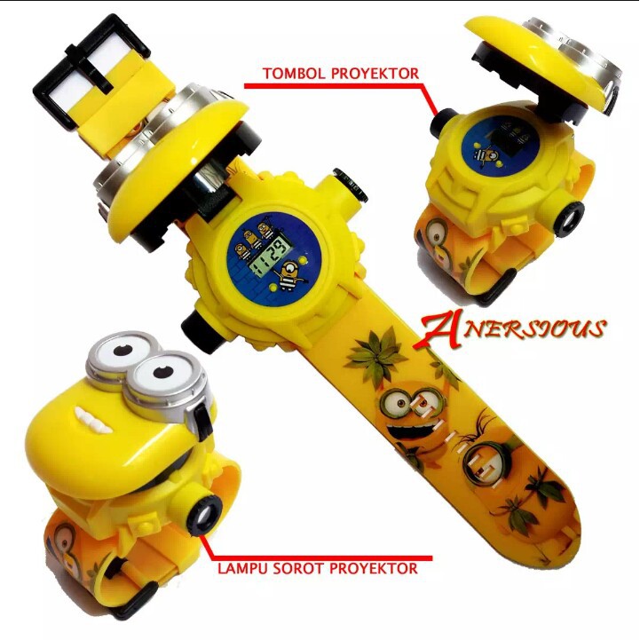 Children's Clock Projector Children's Watch Minion Children's Watch ...