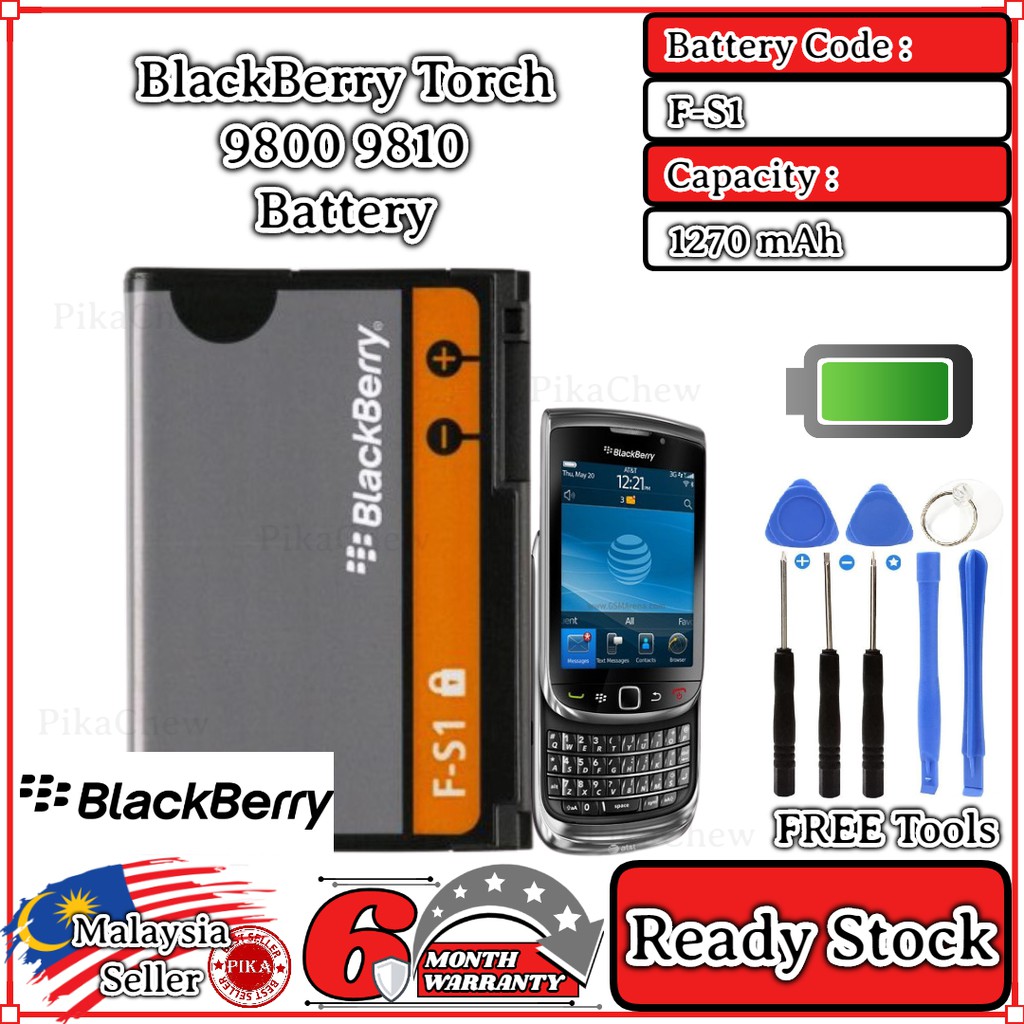 PIKA Compatible for Blackberry Torch 9800 9810 Battery Bateri F-S1 FS1 ...
