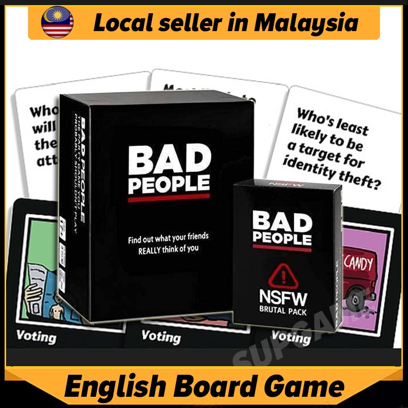 Ready Stock★★Funny Card Game Bad People Party Table Game Board Games ...