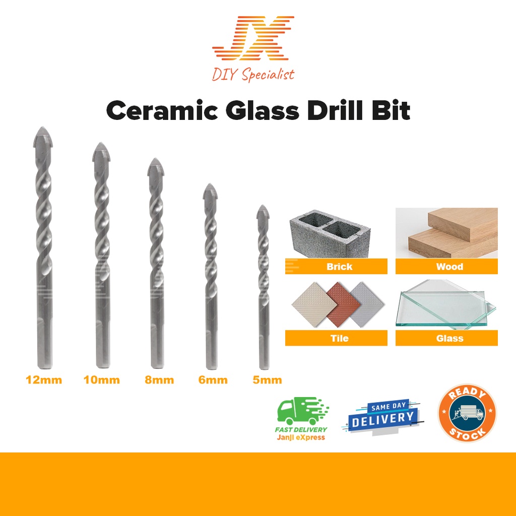 Multi Purpose Material Drill Bit Drilling Porcelain Ceramic Tile Brick ...