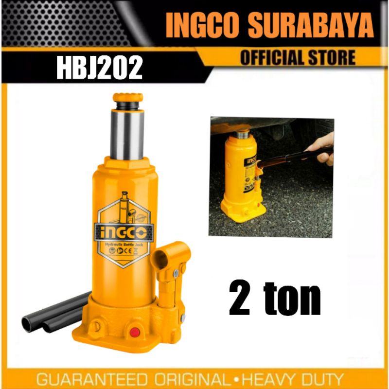 Ingco HBJ202 HYDRAULIC BOTTLE JACK 2TON BOTTLE JACK 2 TON BOTTLE JACK ...
