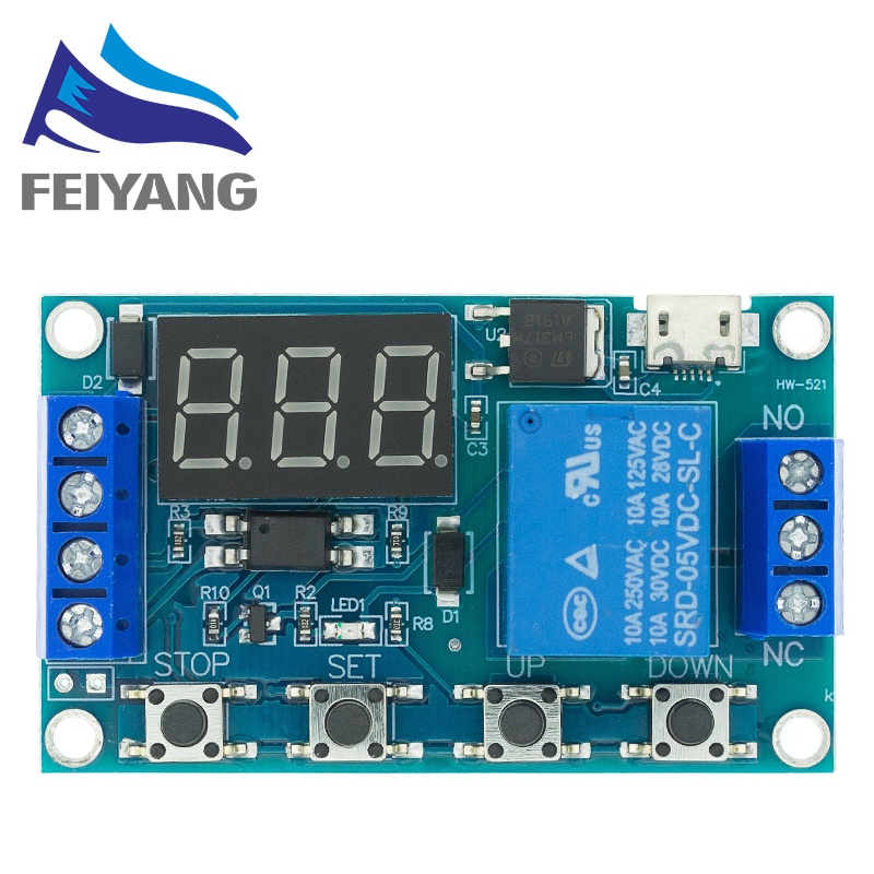 6-30V Relay Module Switch Trigger Time Delay Circuit Timer Cycle Adjustable | Shopee Malaysia