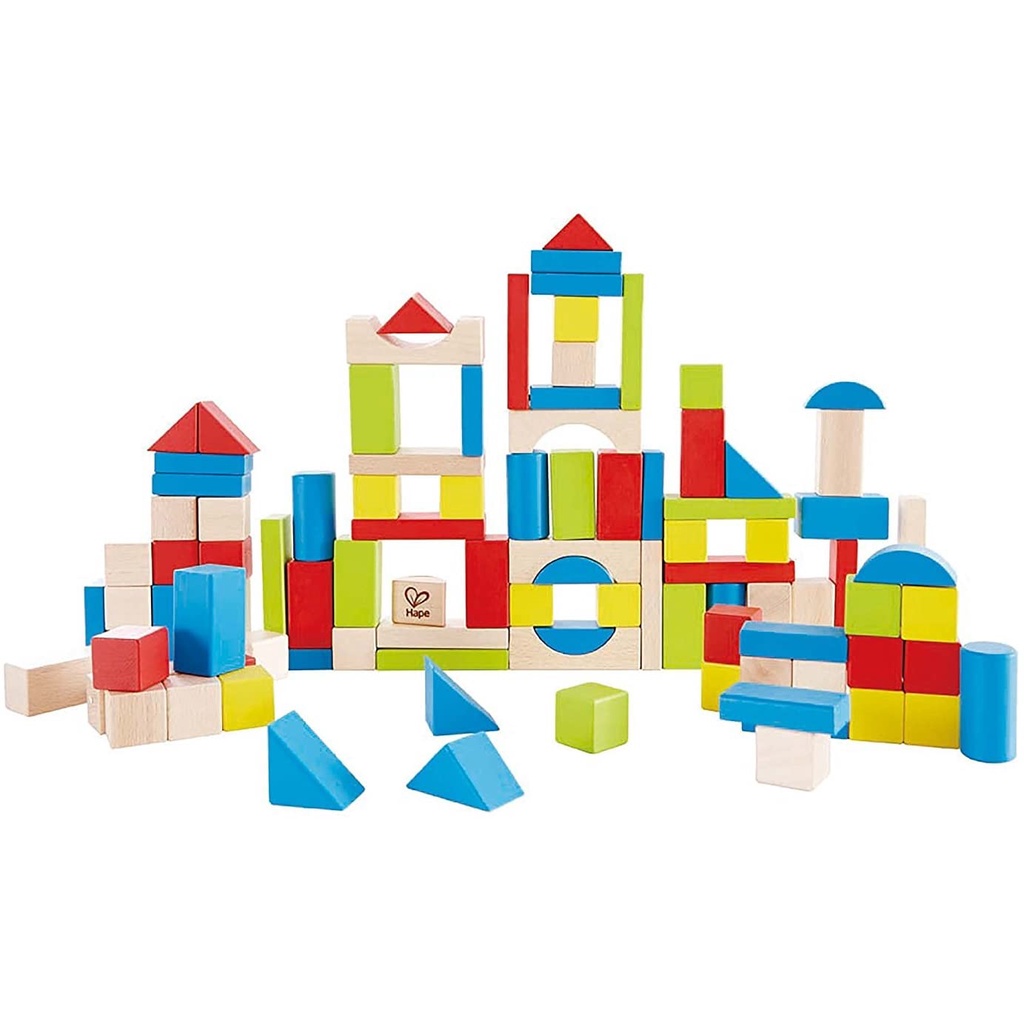 Hape 0427 Build Up And Away Blocks 100pcs | Shopee Malaysia