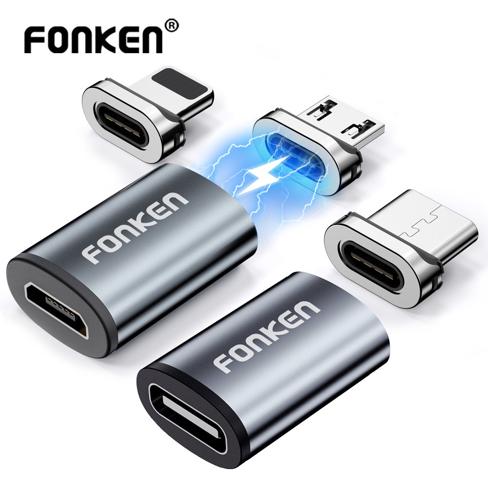 Fonken Magnetic Cable Connector Type C Magnetic Charge Adapter Micro ...