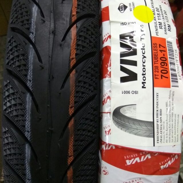VIVA Tyre Tayar Tubeless 80/90-17 & 70/90-17 VV238 (Bunga MAXXIS ...