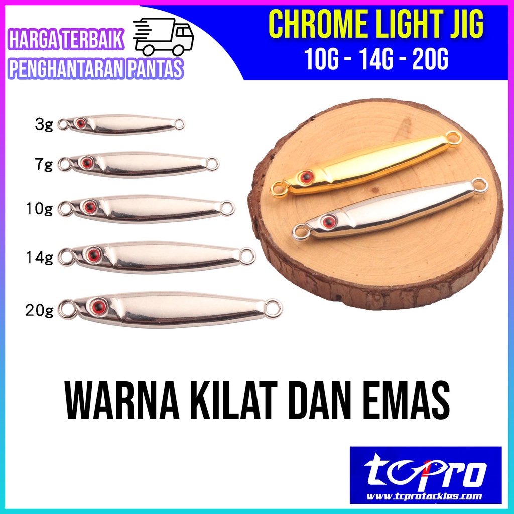 Chrome Kilat Gold 10g 14g 20g Metal Light Jig Lure for Micro Jiging | Shopee Malaysia