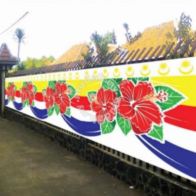 20m Banner Bunga Raya Rekaan Batik (READY STOCK) | Shopee Malaysia